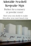 Seashell Keepsake Sign • Binkies and Briefcases