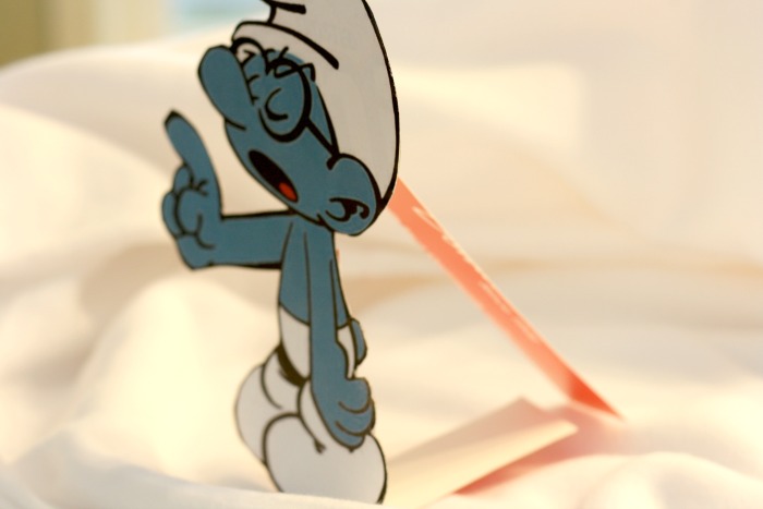 smurf cardboard cut outs • Binkies and Briefcases